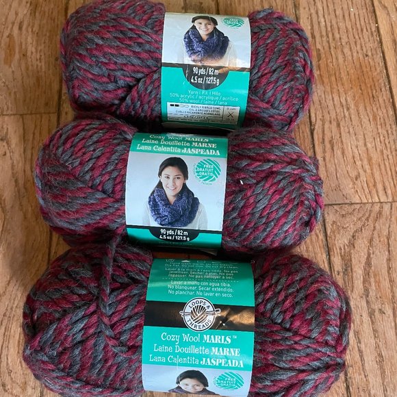 Loops & Threads | Office | 3 Skeins Loops Threads Cozy Wool Maris Color ...